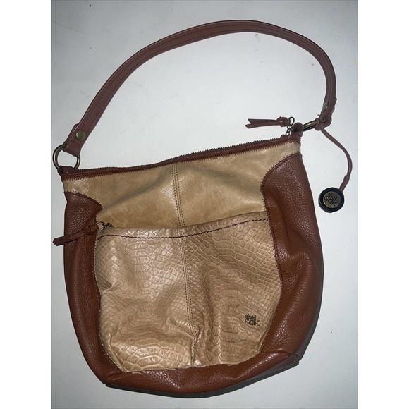 The Sak | Bags | The Sak Brown Leather Hobo Shoulder Bag Two Tone Snake ...
